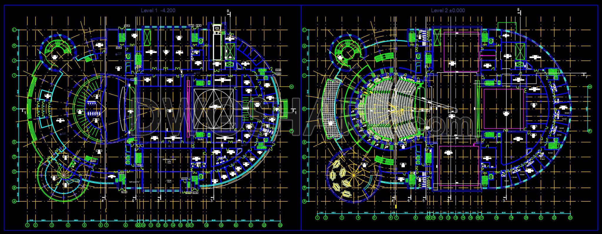 Autocad Drawings Of Opera House Details For Download | Free Cad Blocks ...
