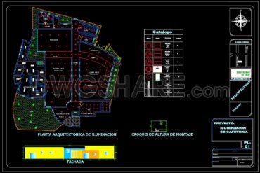 CAD drawing for the design of the lighting layout for a single-story ...