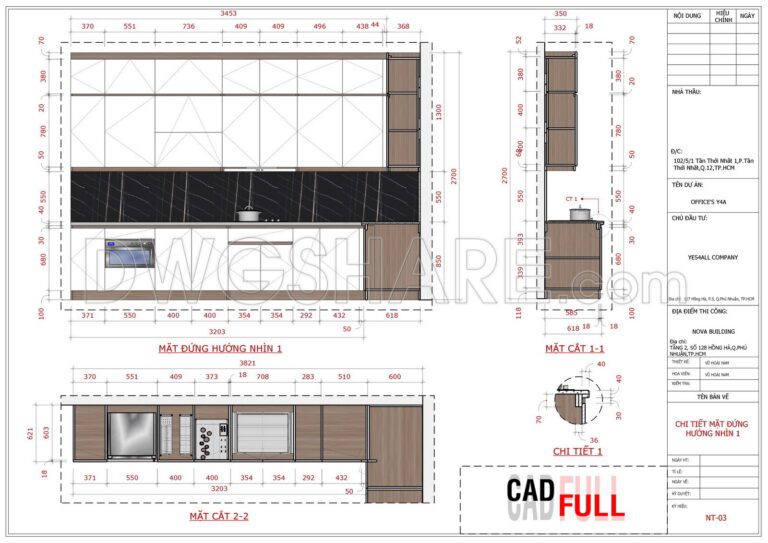 Detailed kitchen cabinet design drawing in SketchUp format available ...
