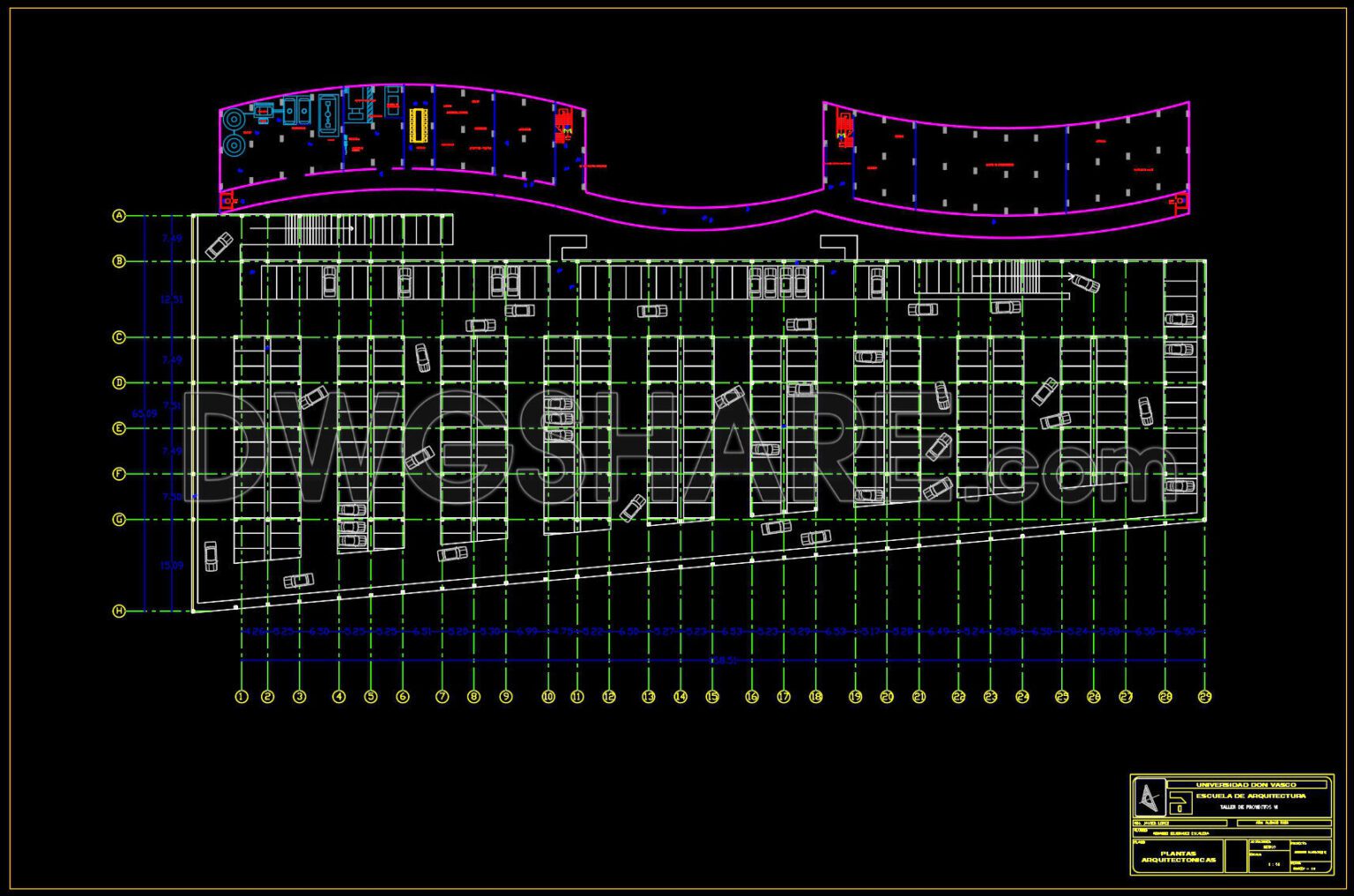 Included are AutoCAD drawings of the functional layouts for the hotel