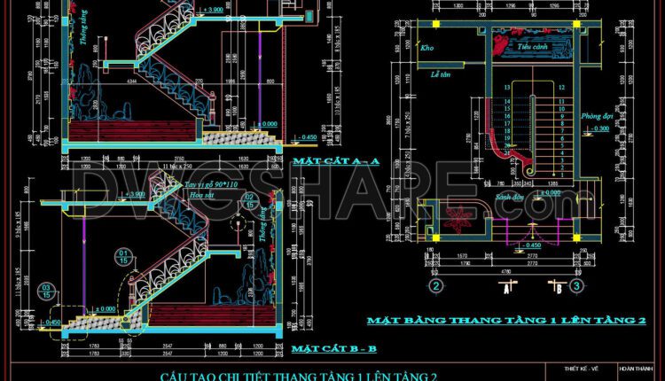 106. Detailed drawings of stairs in autocad file - Free Cad Blocks ...