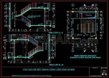 106. Detailed drawings of stairs in autocad file