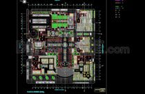 121. CAD drawing of the high-rise apartment building complex planning