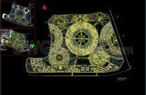 121. CAD drawing of the high-rise apartment building complex planning