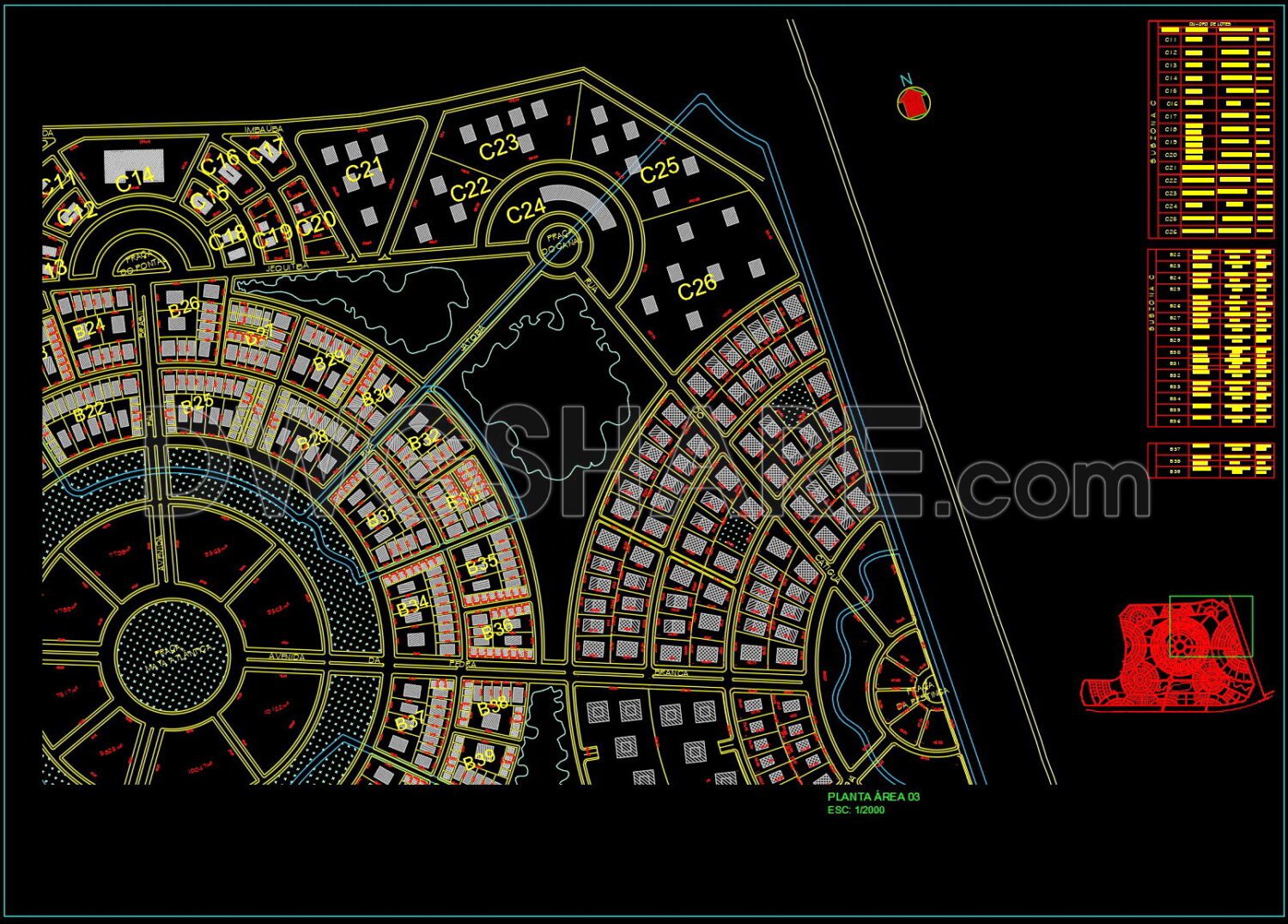 120. CAD drawing of the industrial park planning at a scale of 1-5000