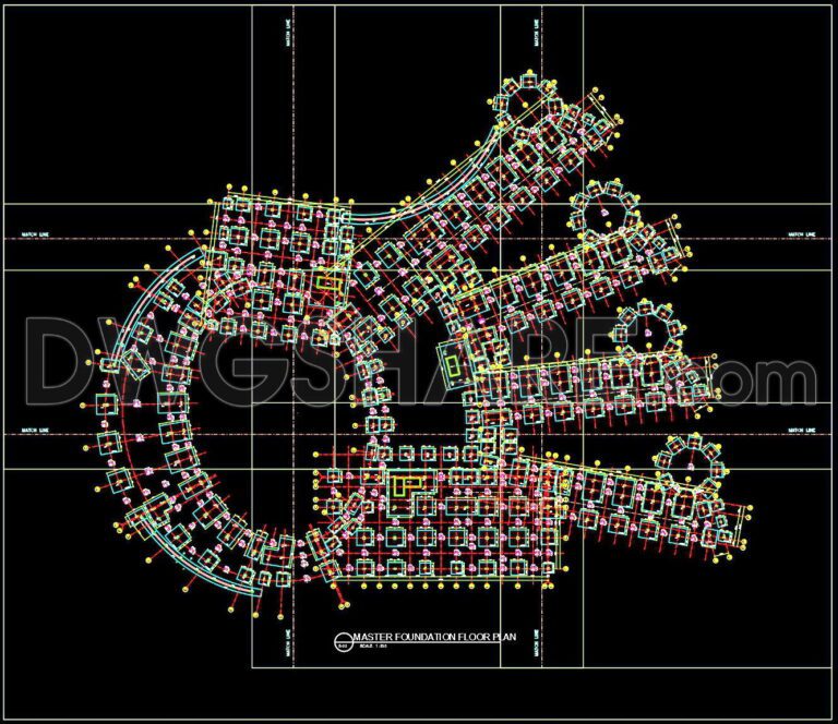 137. Cad Drawing Of College Master Foundation Plan For Download