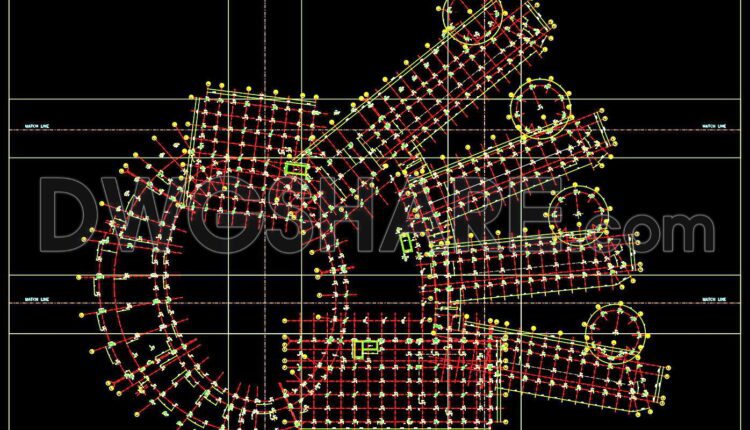 137. Cad Drawing Of College Master Foundation Plan For Download - Free ...