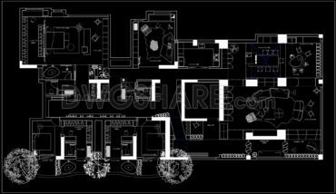187. Functional layout plan for a villa project with an area of 500m2