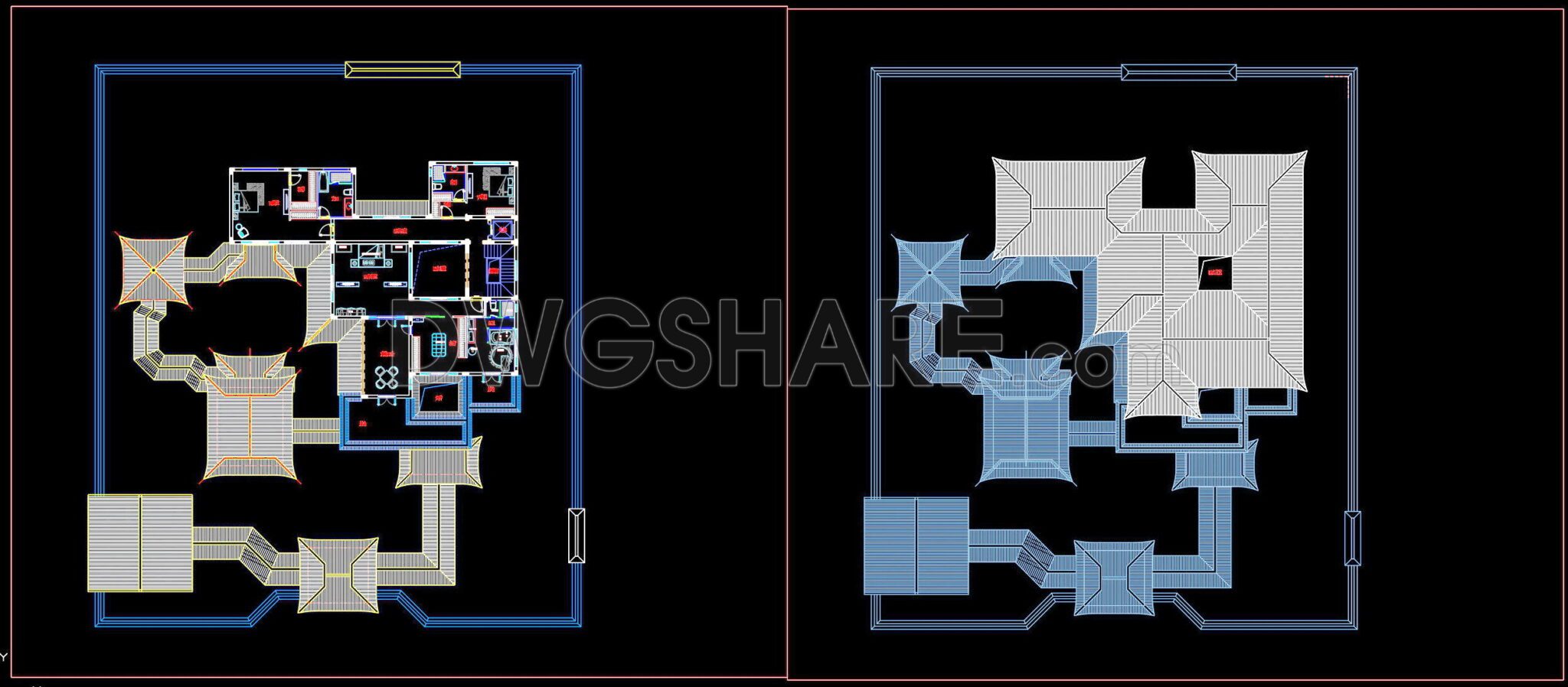 188. Functional layout plan for a villa garden project with an area of ...