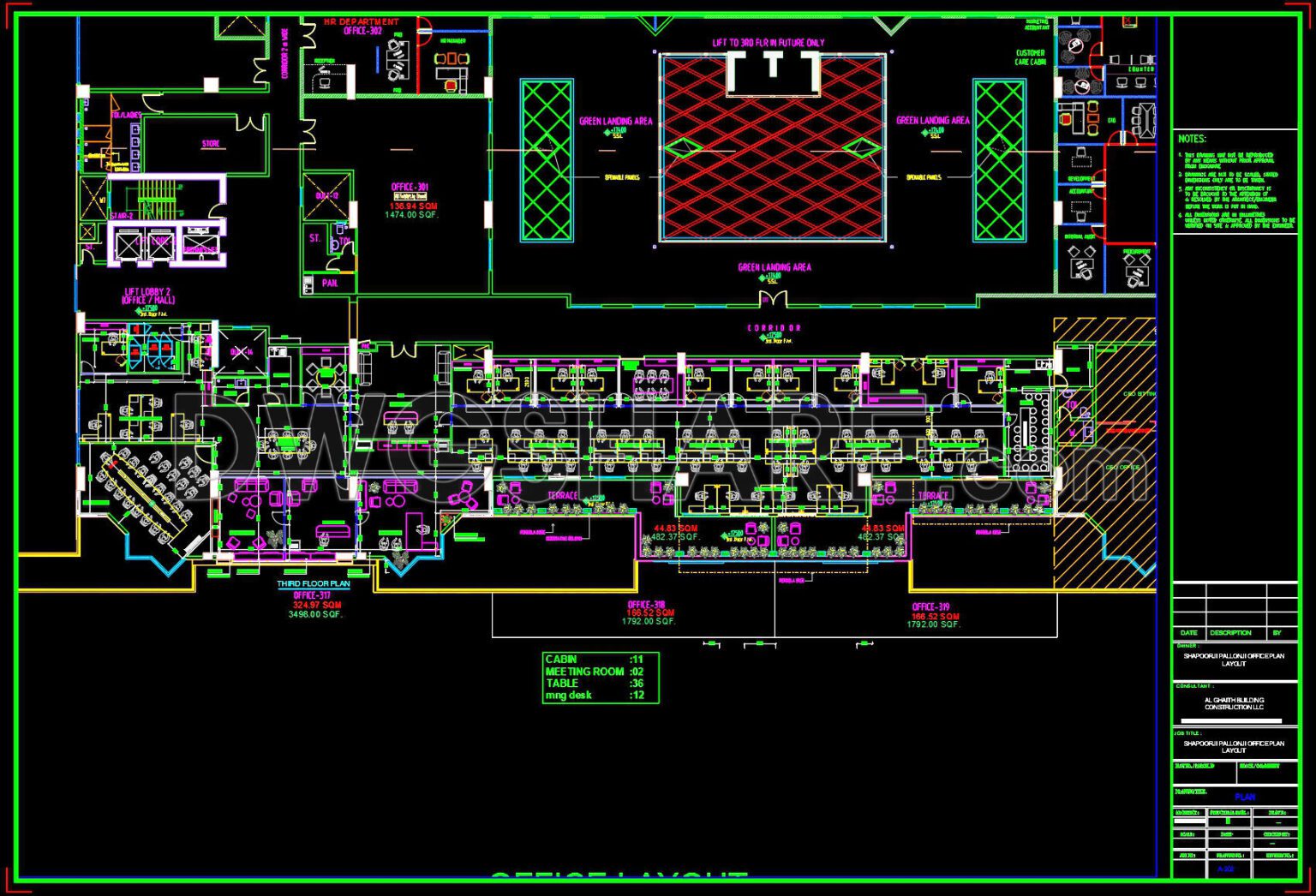 22. CAD Drawing Shapoorji pallonji office plan layout