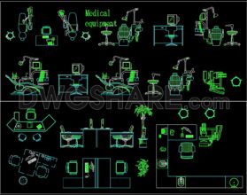 233. CAD drawings of medical equipment, hospital equipment