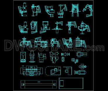 233. CAD drawings of medical equipment, hospital equipment