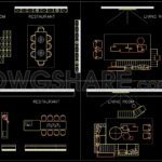 238. CAD blocks for spatial layout of living room and kitchen area ...