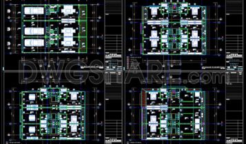 University Center Layout Plan and Elevation AutoCAD File DWG