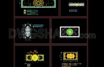 16.Mosque Minaret Elevation and Sections Details AutoCAD File Free Download