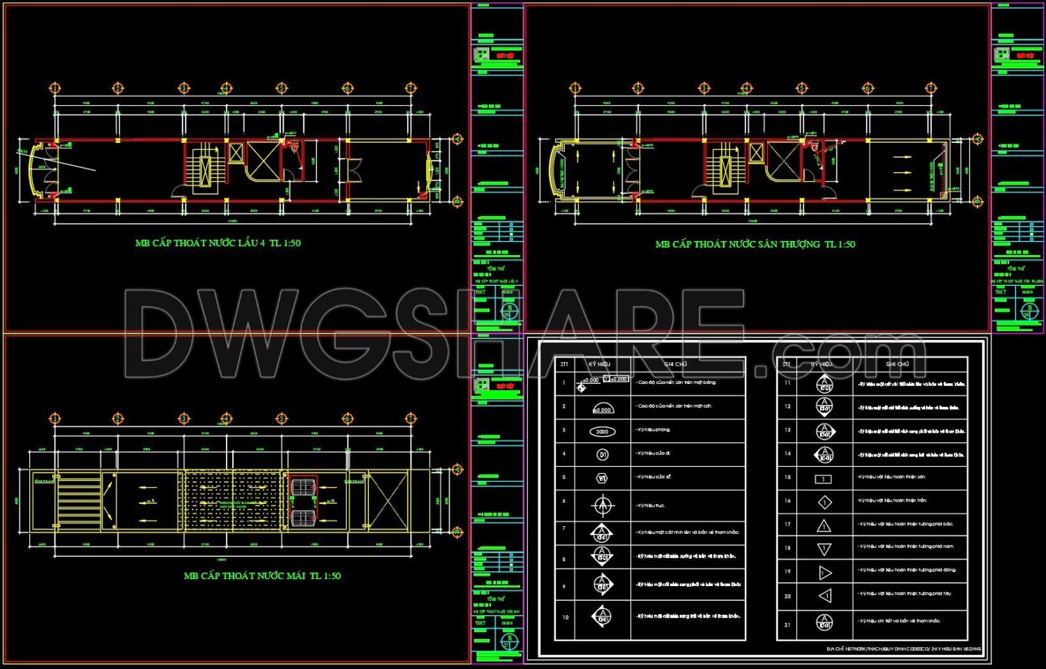 43. CAD drawings for designing the drainage system of a 5-story ...