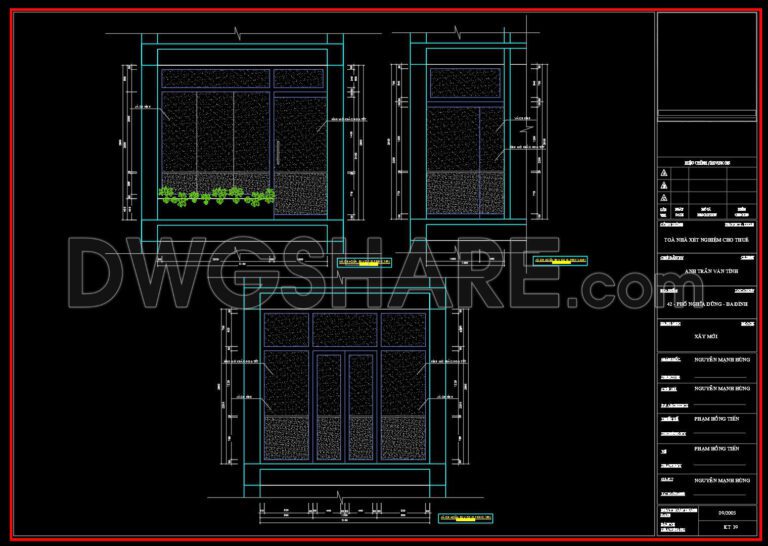 455.Detailed AutoCAD Drawings Of Doors, Windows For Download