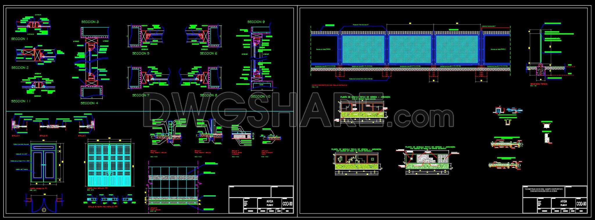460. The CAD drawing details the construction of the aluminum door frame