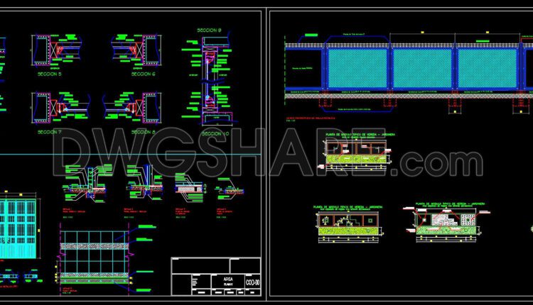 460. The CAD drawing details the construction of the aluminum door ...