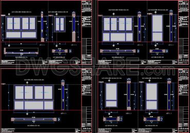 463.Detailed AutoCAD Drawings Of Doors, Windows For Download