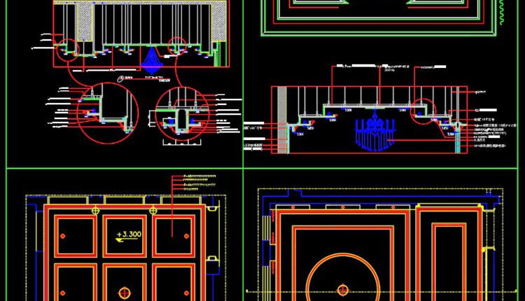 55.Autocad Drawings Of Ceiling Detail For Download - Free Cad Blocks ...