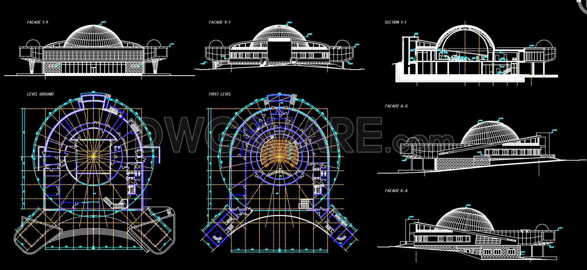 67. Autocad Drawing Of Planetarium For Download