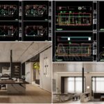 CAD drawings for the interior office design construction spanning an ...