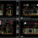 CAD drawings for the interior office design construction spanning an ...