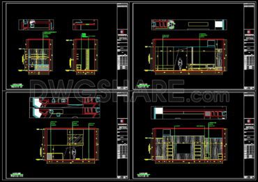 CAD drawings for the interior office design construction spanning an ...