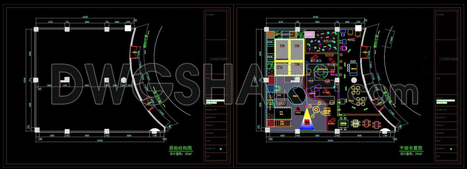 CAD drawings is a design for the construction of an indoor children's ...