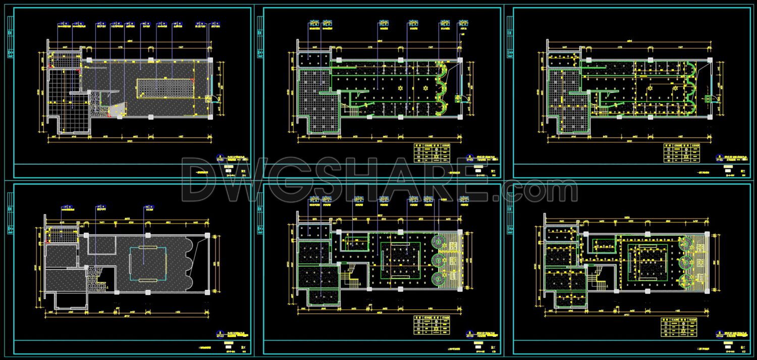 Download the detailed CAD drawing of the bakery restaurant design with ...