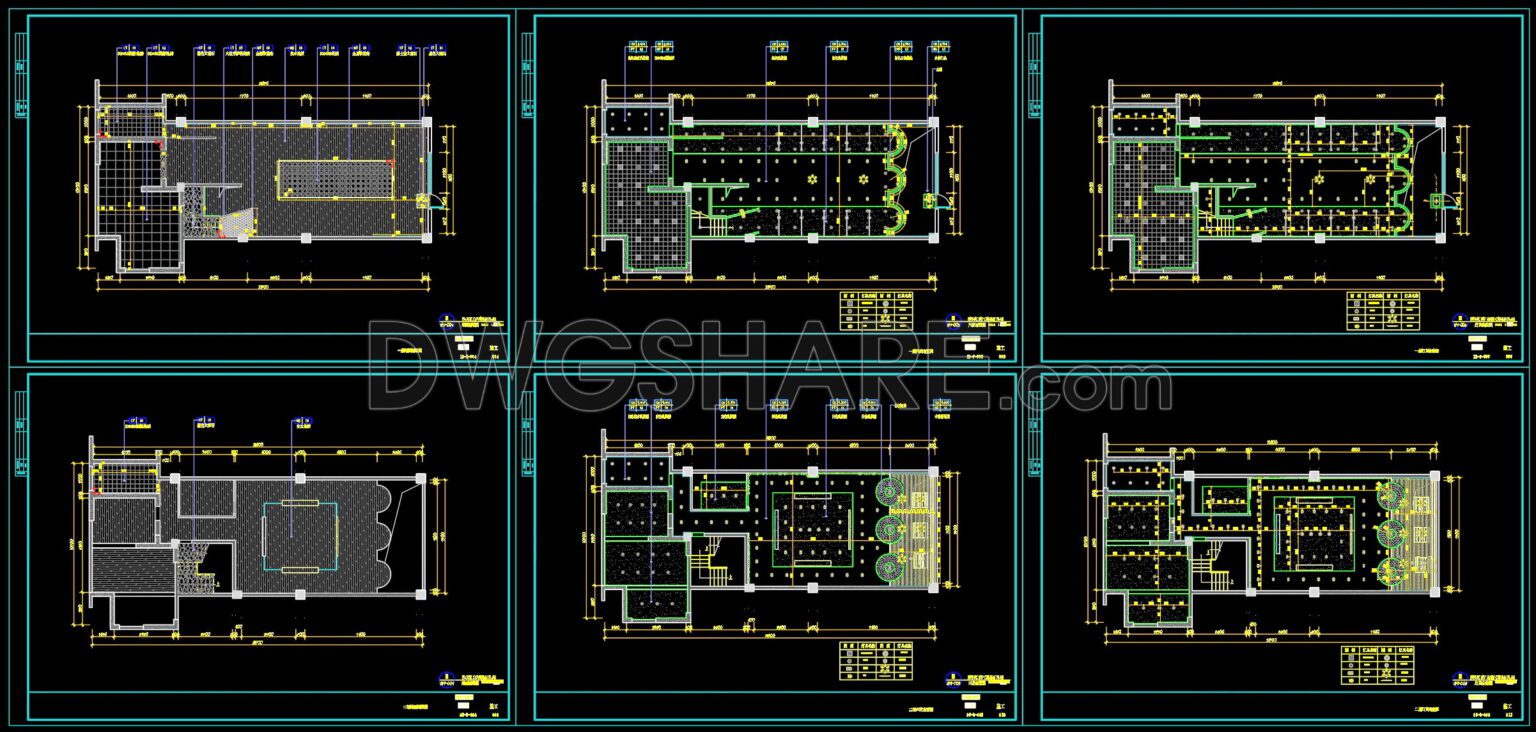 Download the detailed CAD drawing of the bakery restaurant design with ...