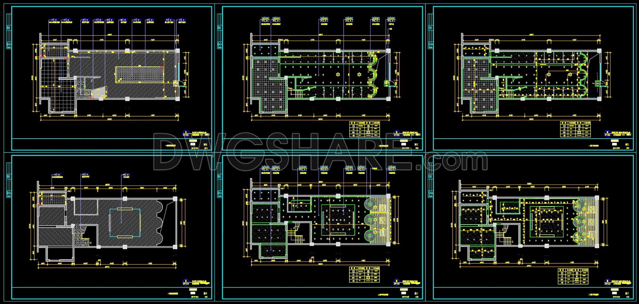 Download the detailed CAD drawing of the bakery restaurant design with ...