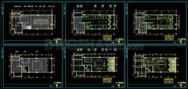 Download the detailed CAD drawing of the bakery restaurant design with ...