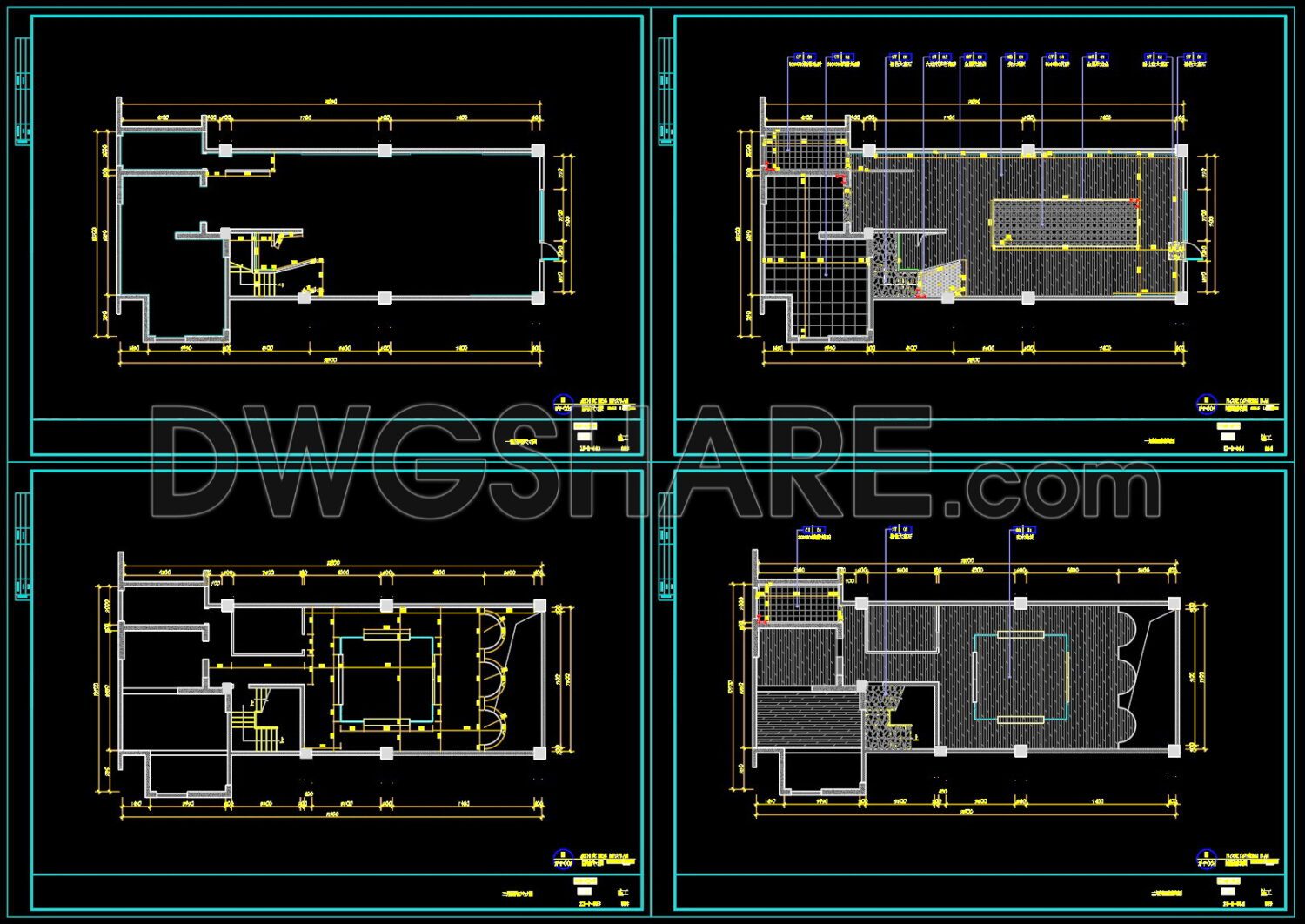 Download the detailed CAD drawing of the bakery restaurant design with ...