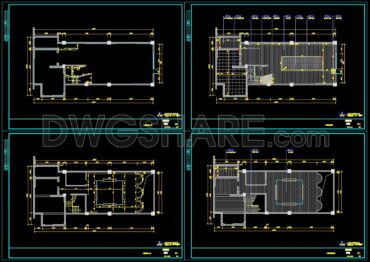 Download the detailed CAD drawing of the bakery restaurant design with ...