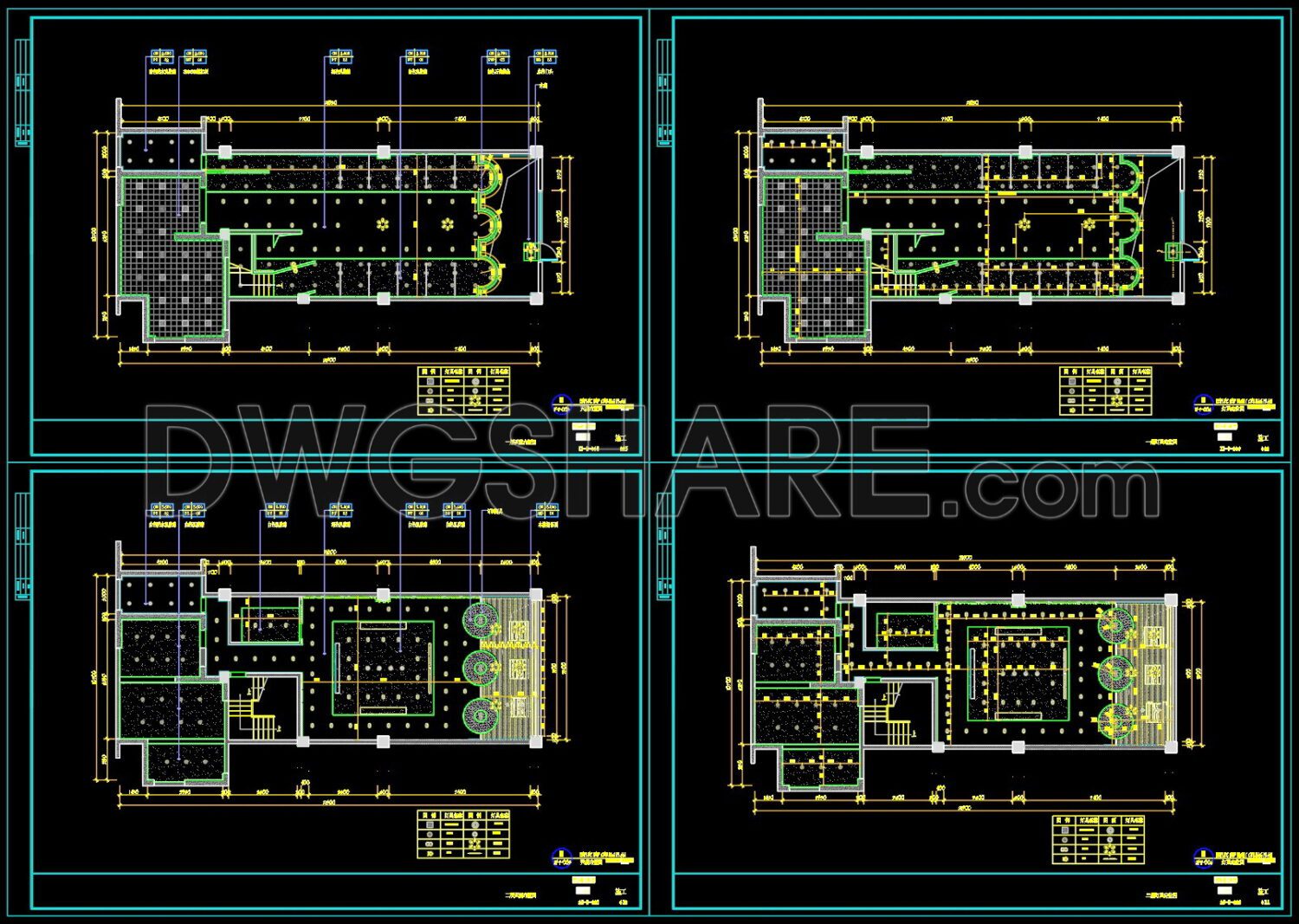 Download the detailed CAD drawing of the bakery restaurant design with ...