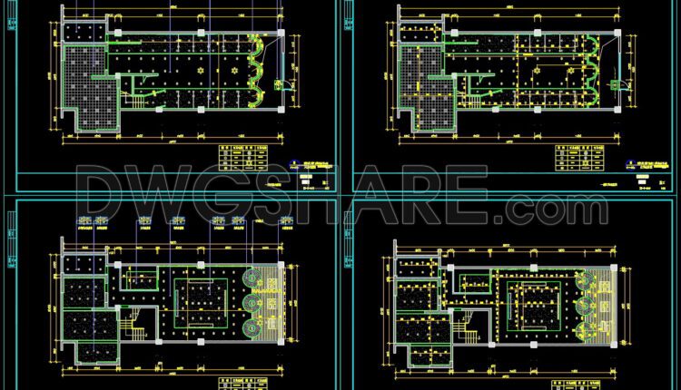 Download the detailed CAD drawing of the bakery restaurant design with ...