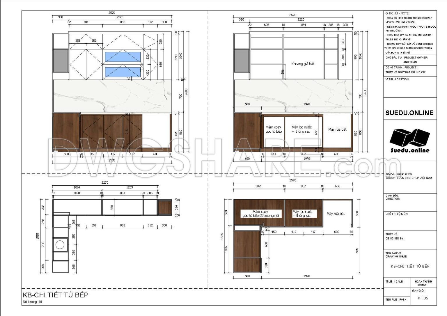 SketchUp Layout drawing for the interior design and construction of a 3 ...
