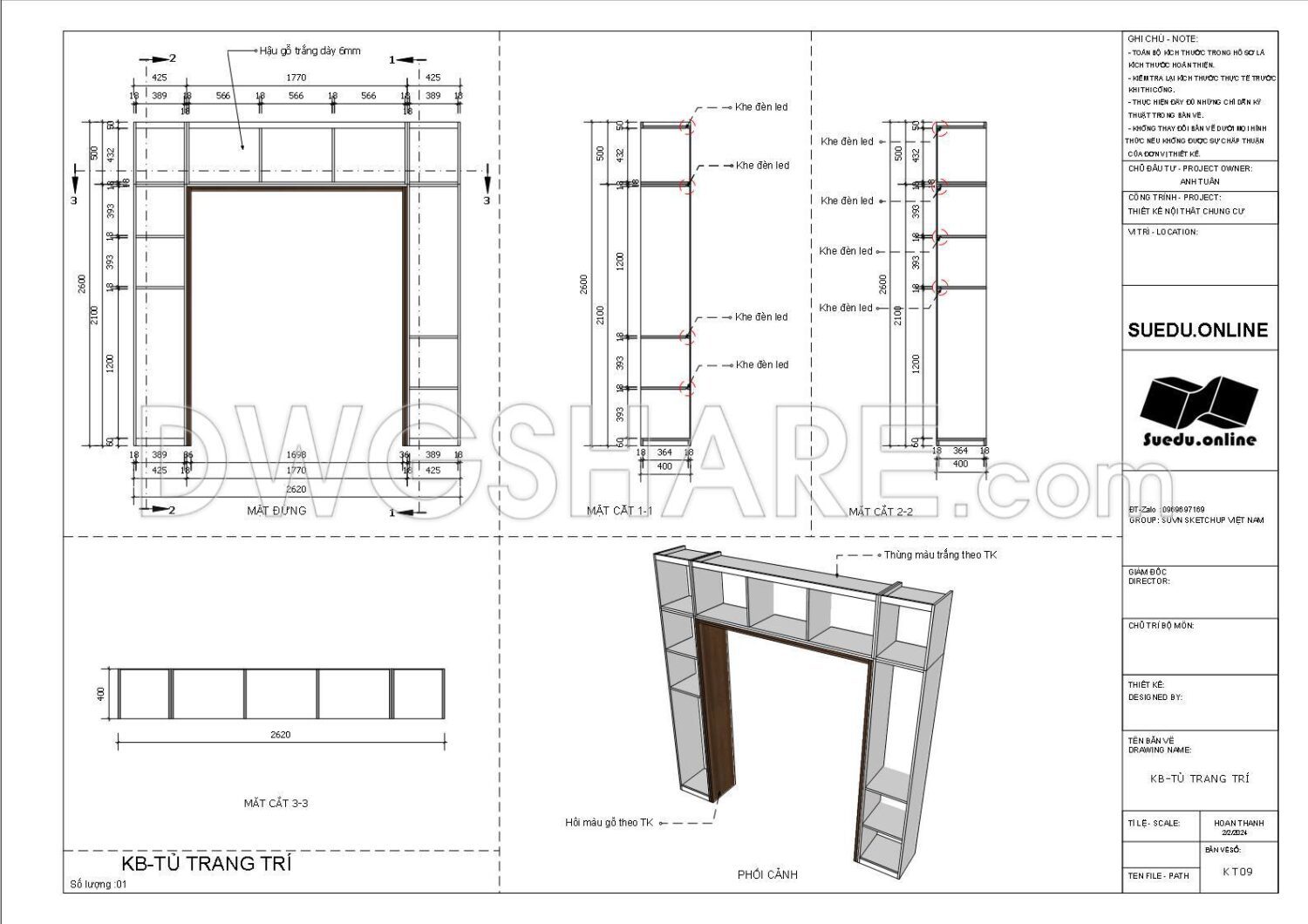 SketchUp Layout drawing for the interior design and construction of a 3 ...