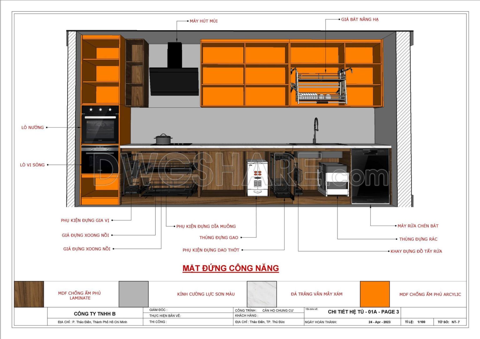 SketchUp Layout drawing for the interior design and construction of a ...
