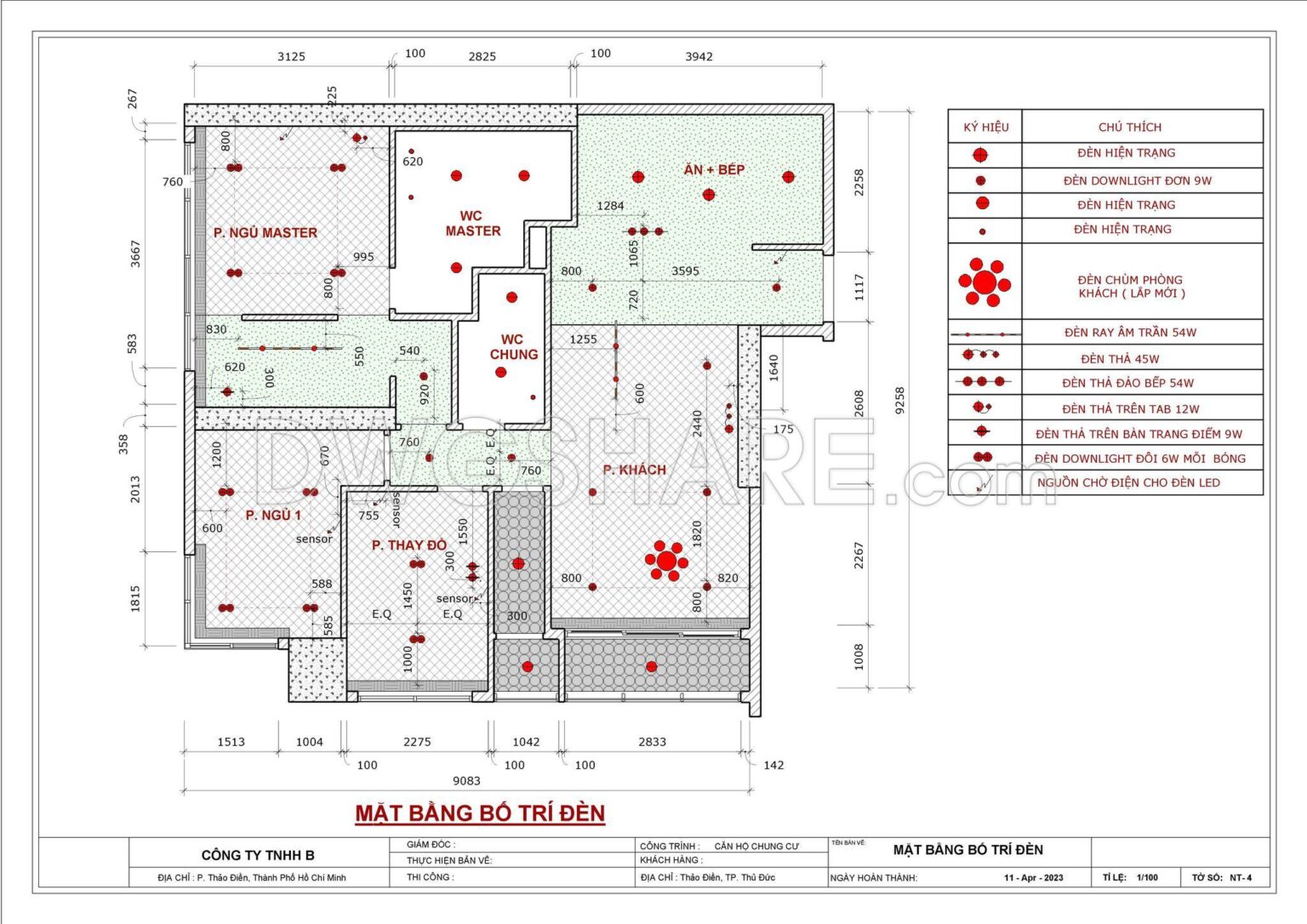 SketchUp Layout drawing for the interior design and construction of a ...