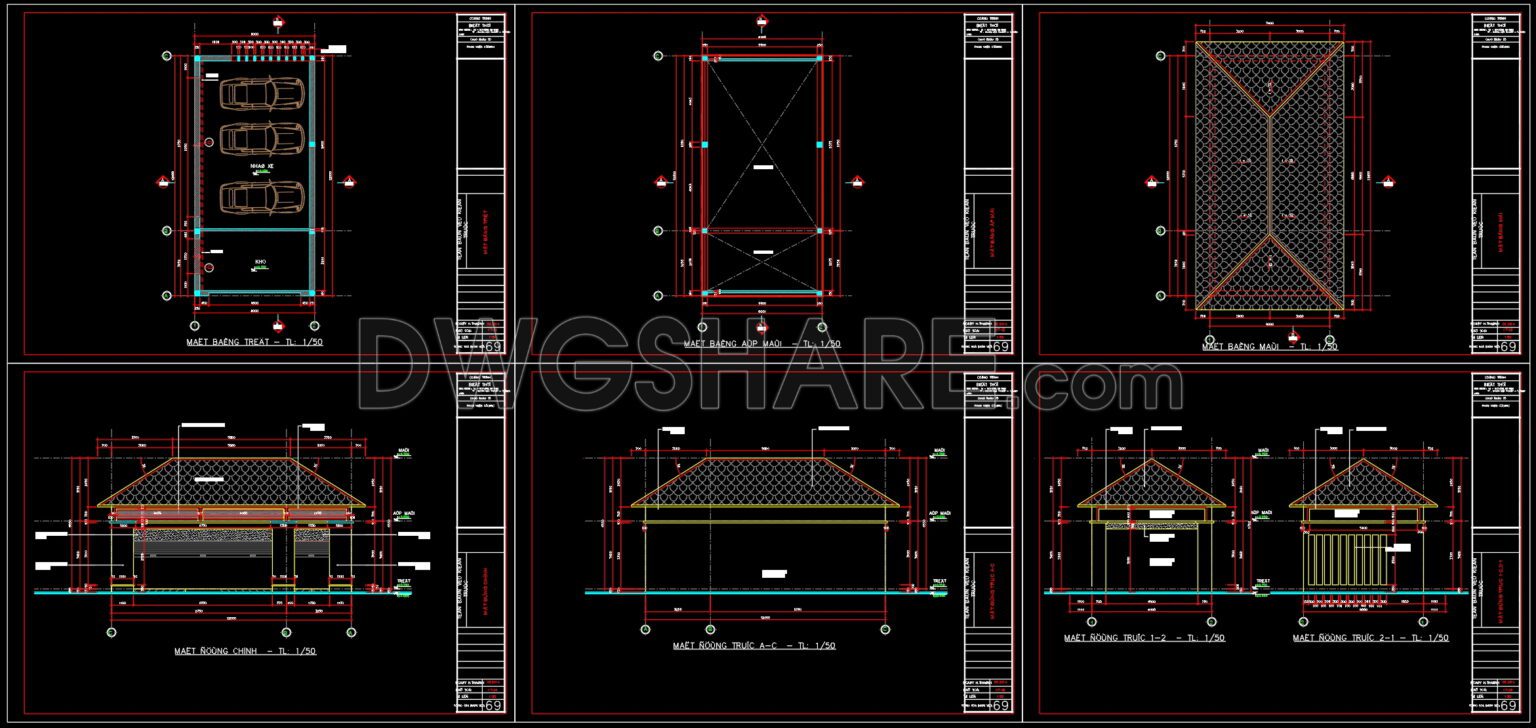 06. Cad Drawings Of Guard house and Garage For Download