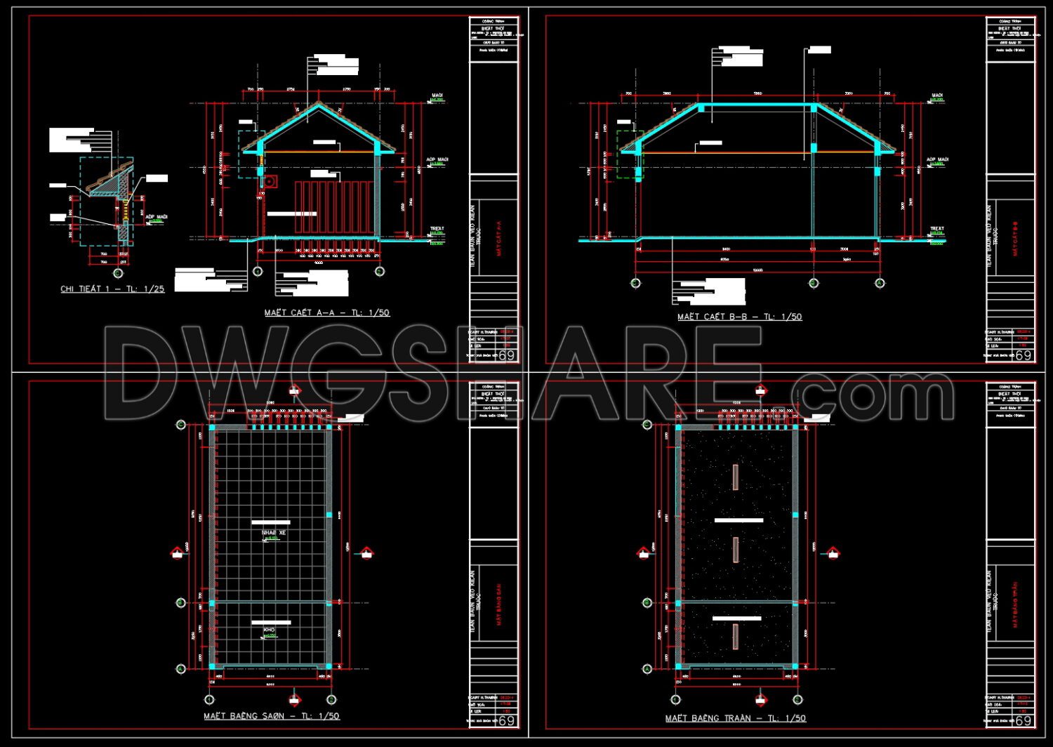 06. Cad Drawings Of Guard house and Garage For Download