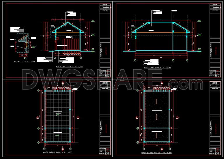06. Cad Drawings Of Guard house and Garage For Download