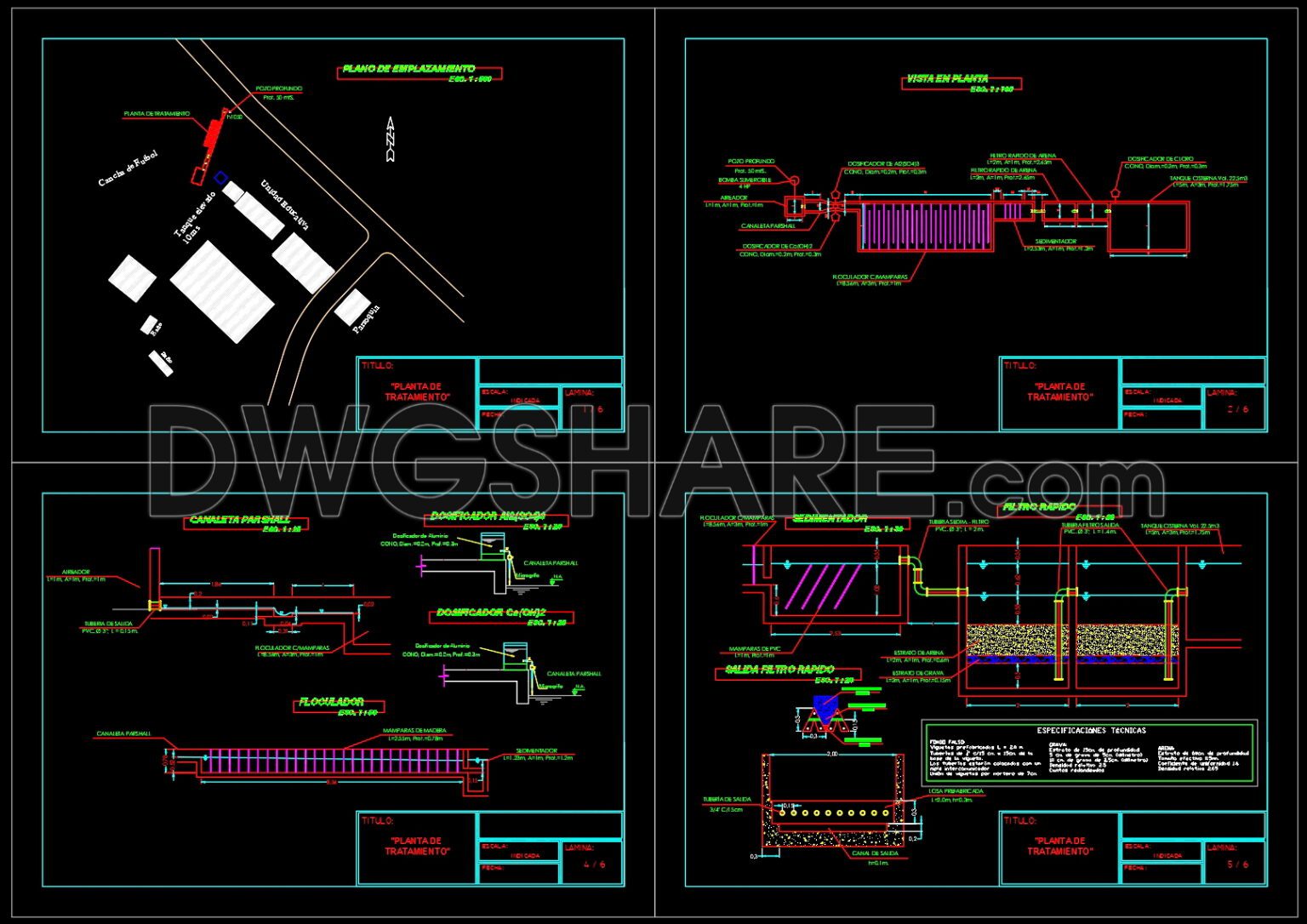 108. Cad Drawing Of Drinking Water Treatment Project For Download