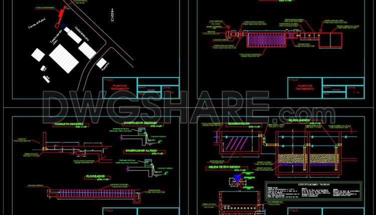 108. Cad Drawing Of Drinking Water Treatment Project For Download ...