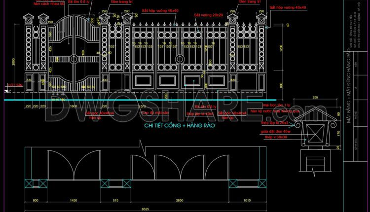 125. CAD drawings detailing gates and fences available for download ...