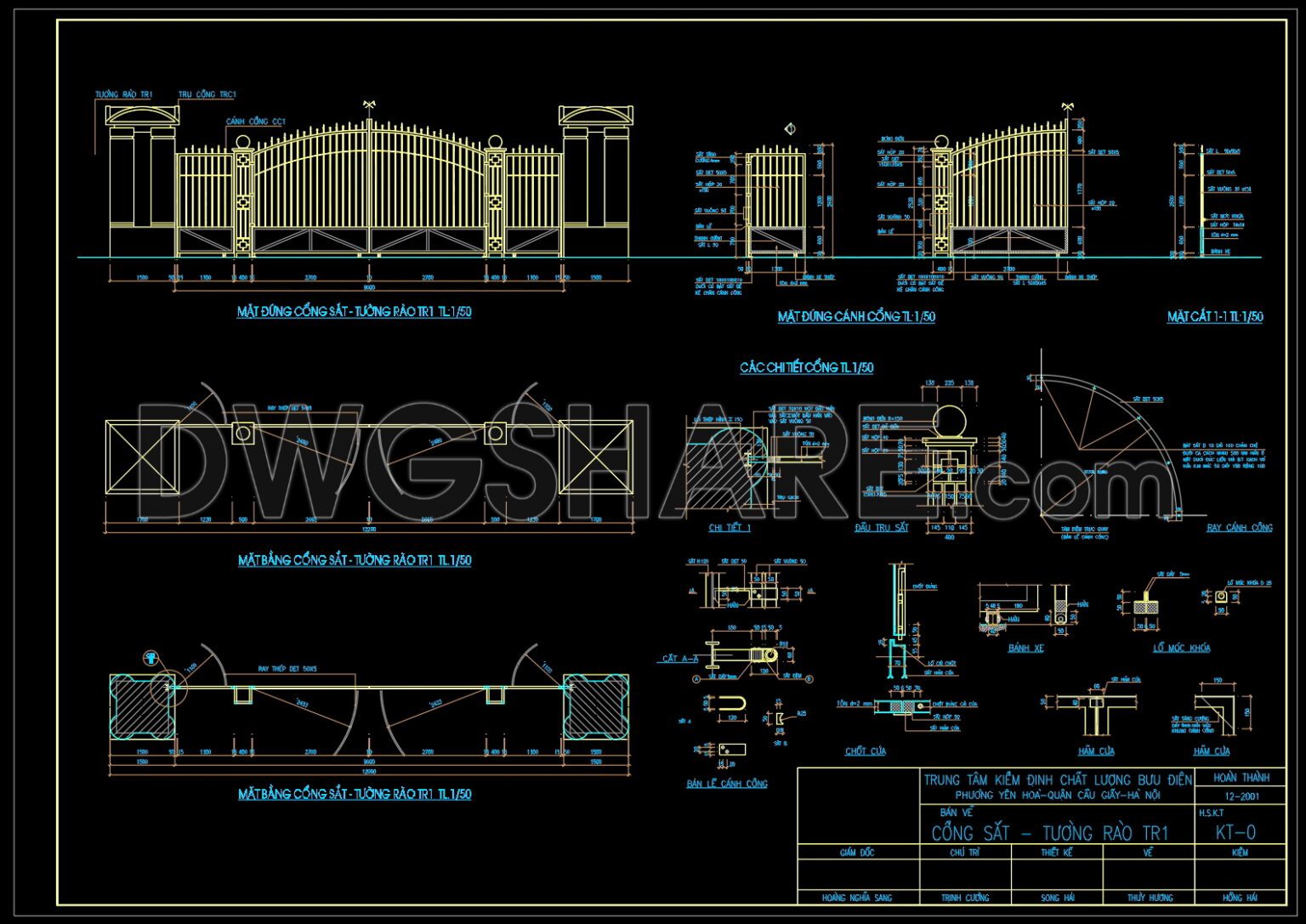 128. CAD drawings detailing gates and fences available for download
