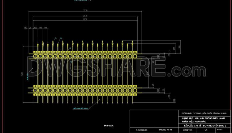 129. CAD drawings detailing fences available for download - Free Cad ...